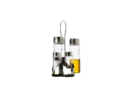 SET ALCUZA 4 PZ VIDRIO C/ATRIL METALICO